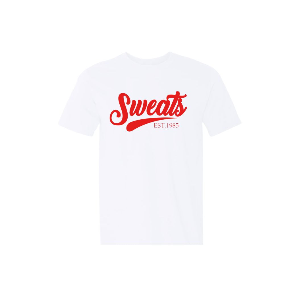 White × Red Sweats Signature T-Shirt – Sweats Clothing Company™ – SWEATS